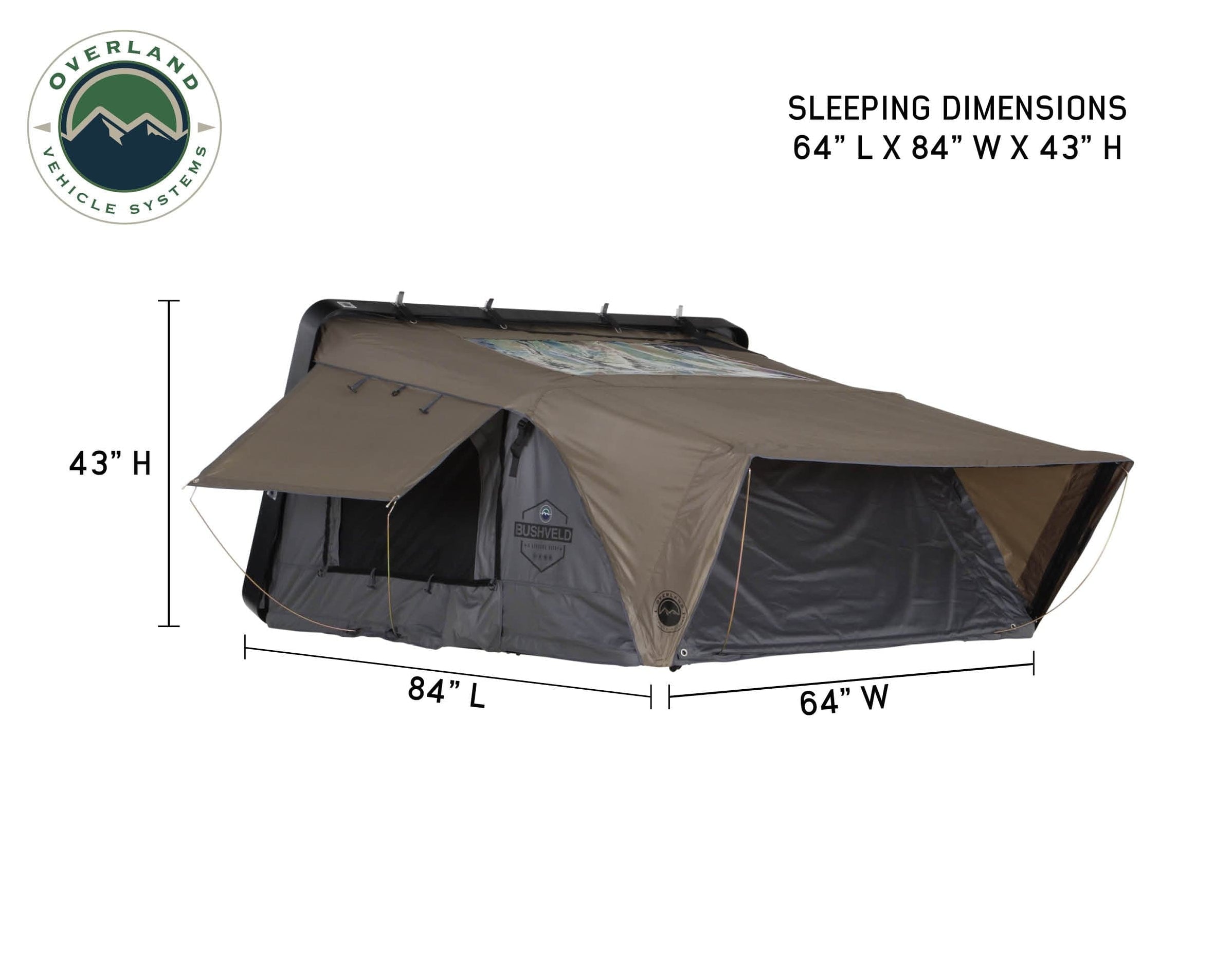 OVS Bushveld 4 Person Hard Shell Roof Top Tent — Solssentials